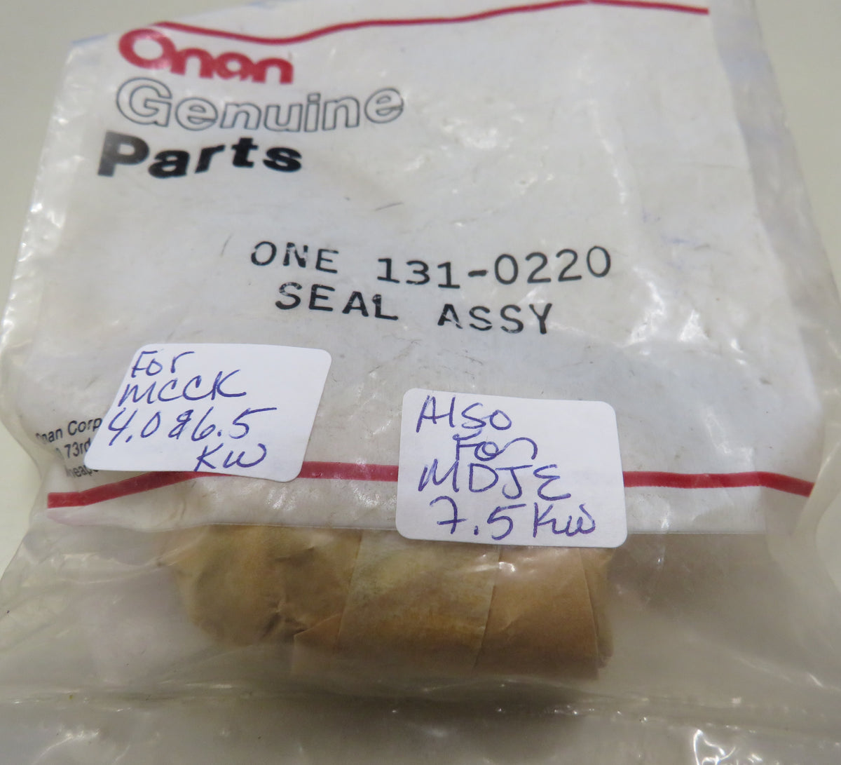 131-0220 Onan Mechanical Seal Assembly For MCCK 4.0 & 6.5 KW & Also MD ...
