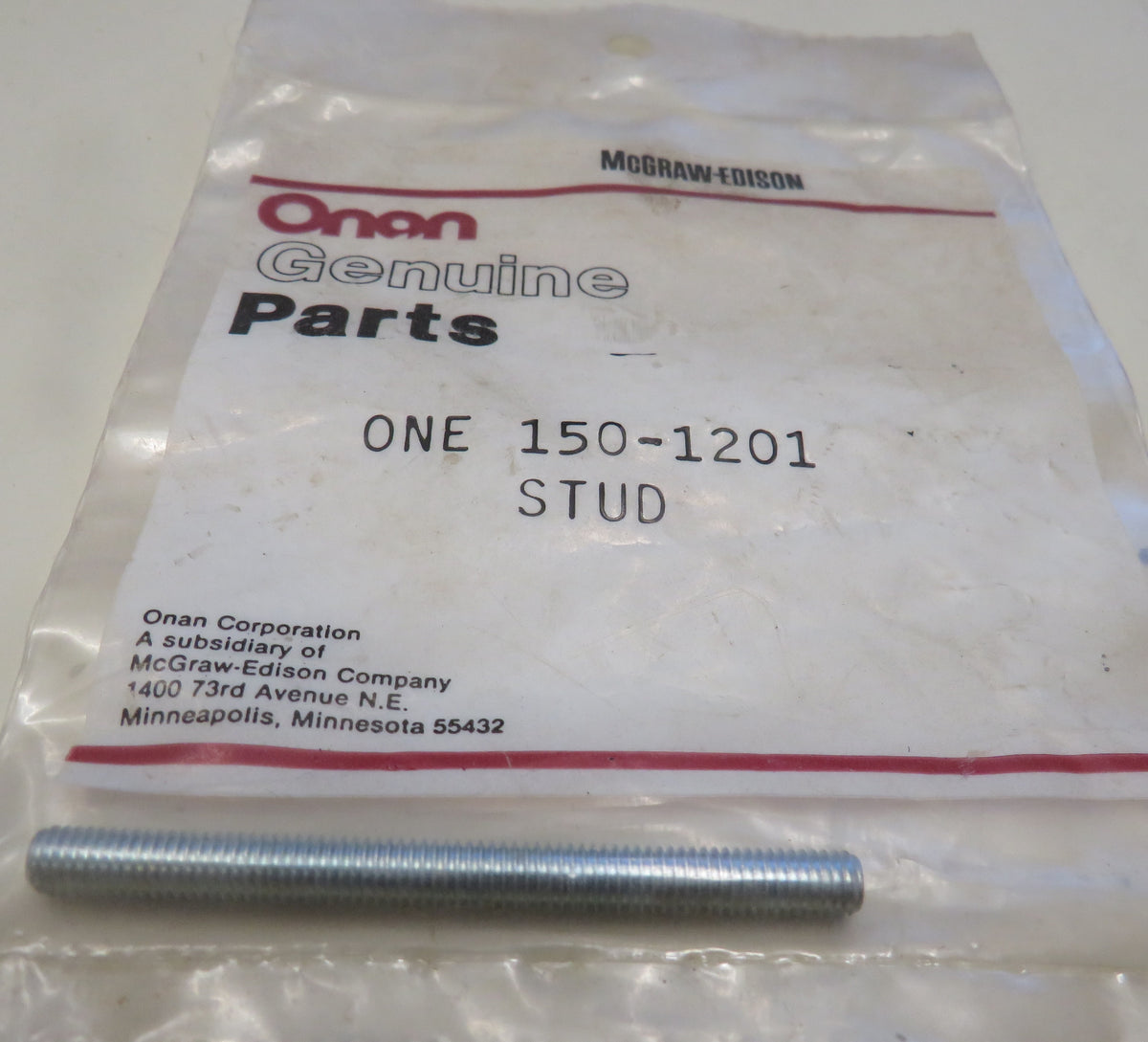 150-1201 Onan Stud Governor Adjuster OBSOLETE 2/9/2024 THIS PART IS IN ...