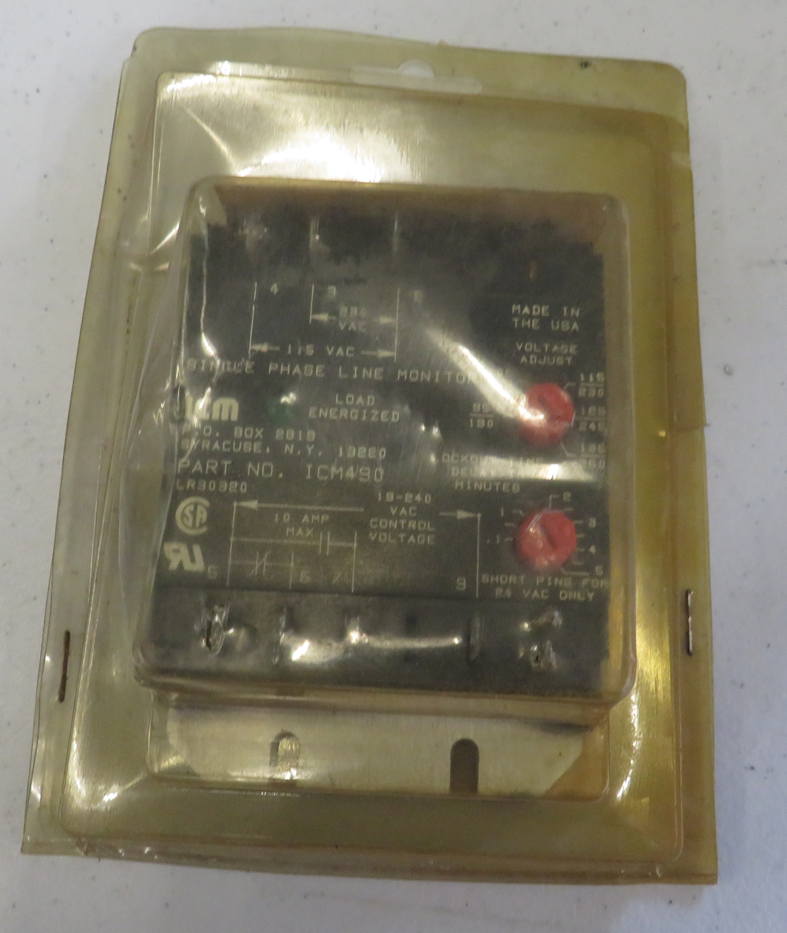 ICM Single Phase Line Monitor ICM490 Automation Relay 3UW94 2/10/2026 ...
