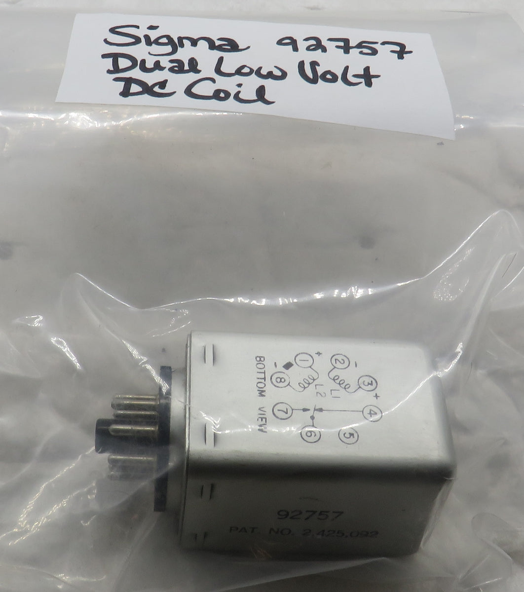 Sigma 92757 Dual Low Volt DC Coil Relay 12/16/2024 THIS PART IS IN STO ...
