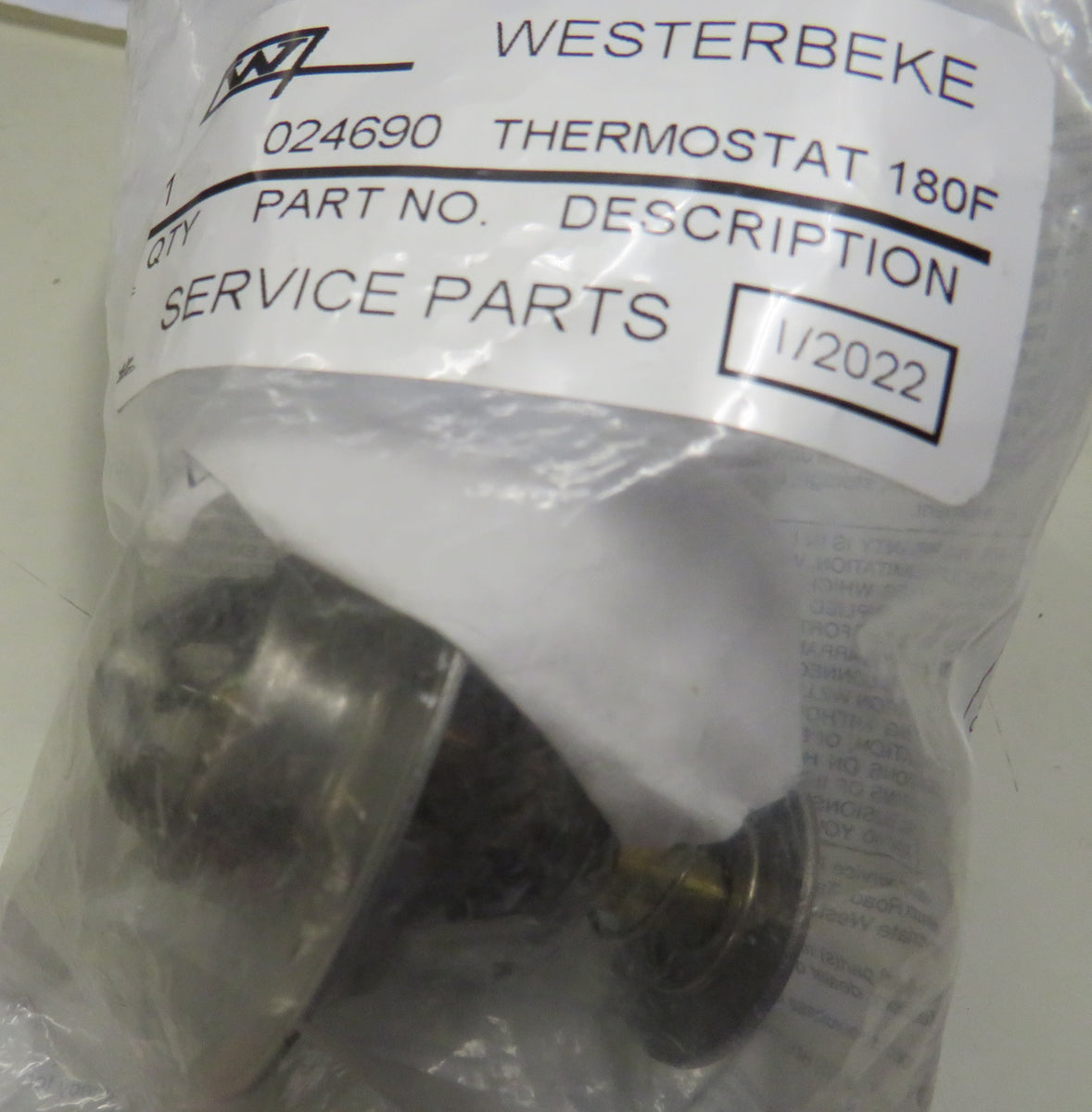 24690 Westerbeke Thermostat,180 Degrees W52/58/70/30/50/80 4/14/2025 T ...