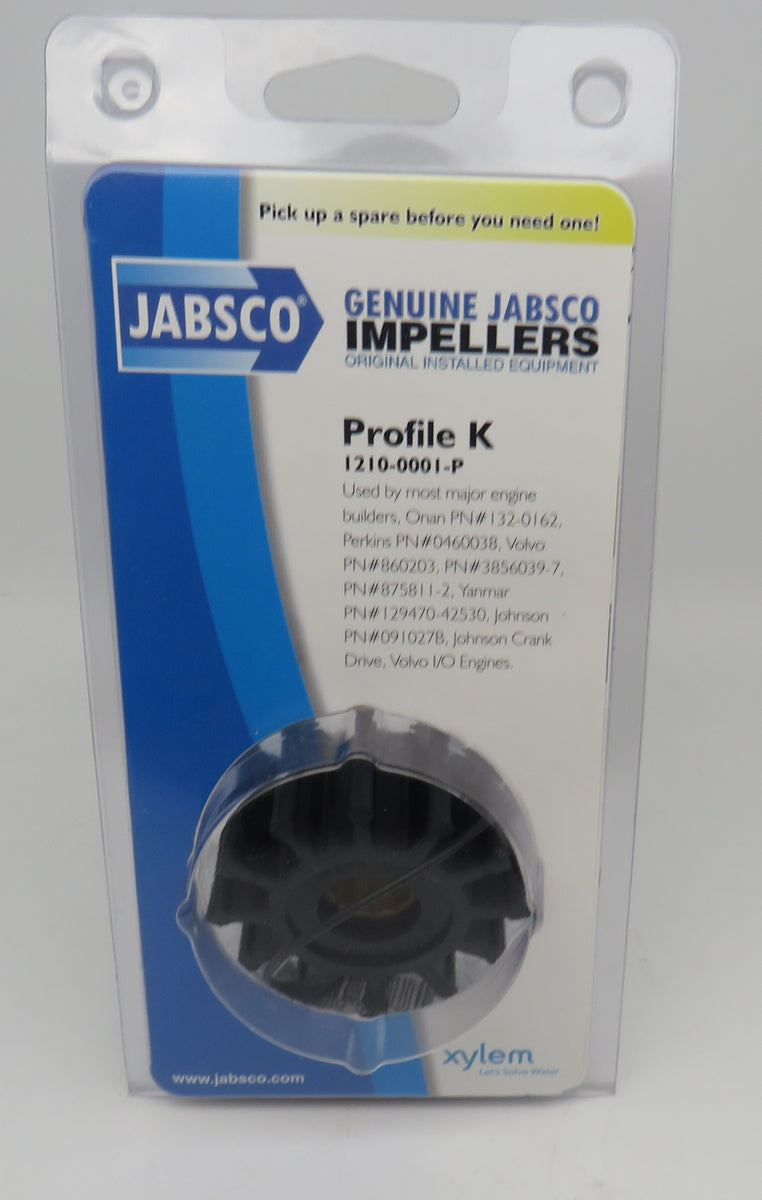 1210-0001-P Jabsco Par (6-12100001P) Impeller Kit (Cross References JA ...