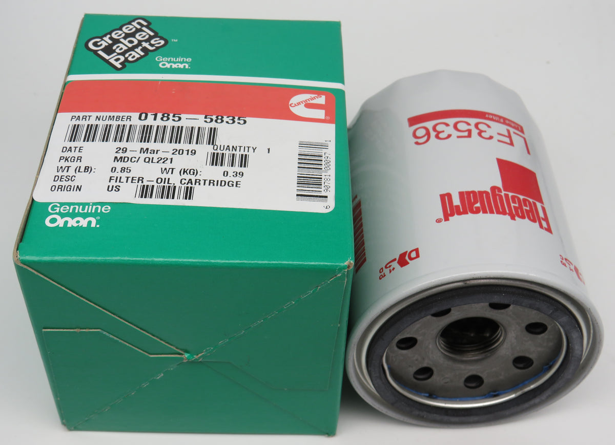 LF3536 Cummins Oil Filter same as Onan 185-5835 4/29/2025 THIS PART IS ...