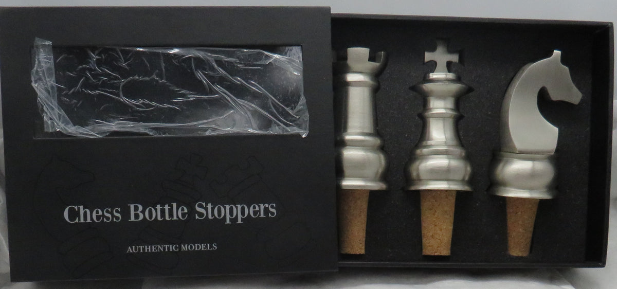 Authentic Models Aluminum Chess Bottle Stopper 3 Set BA006 OBSOLETE Di ...