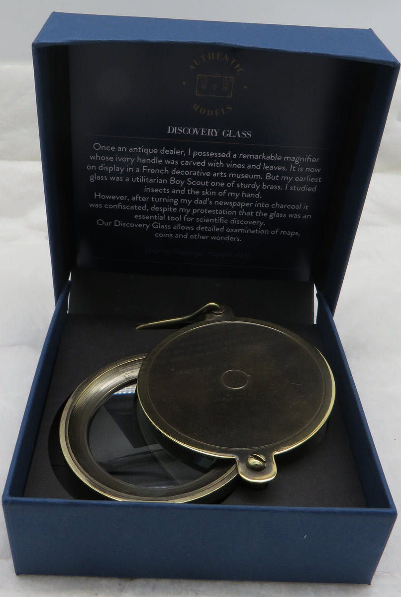 Authentic Models Magnifier Discovery Glass CO004 Distressed Bronze Fin ...