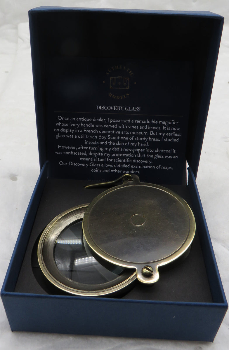 Authentic Models Magnifier Discovery Glass CO004 Distressed Bronze Fin ...