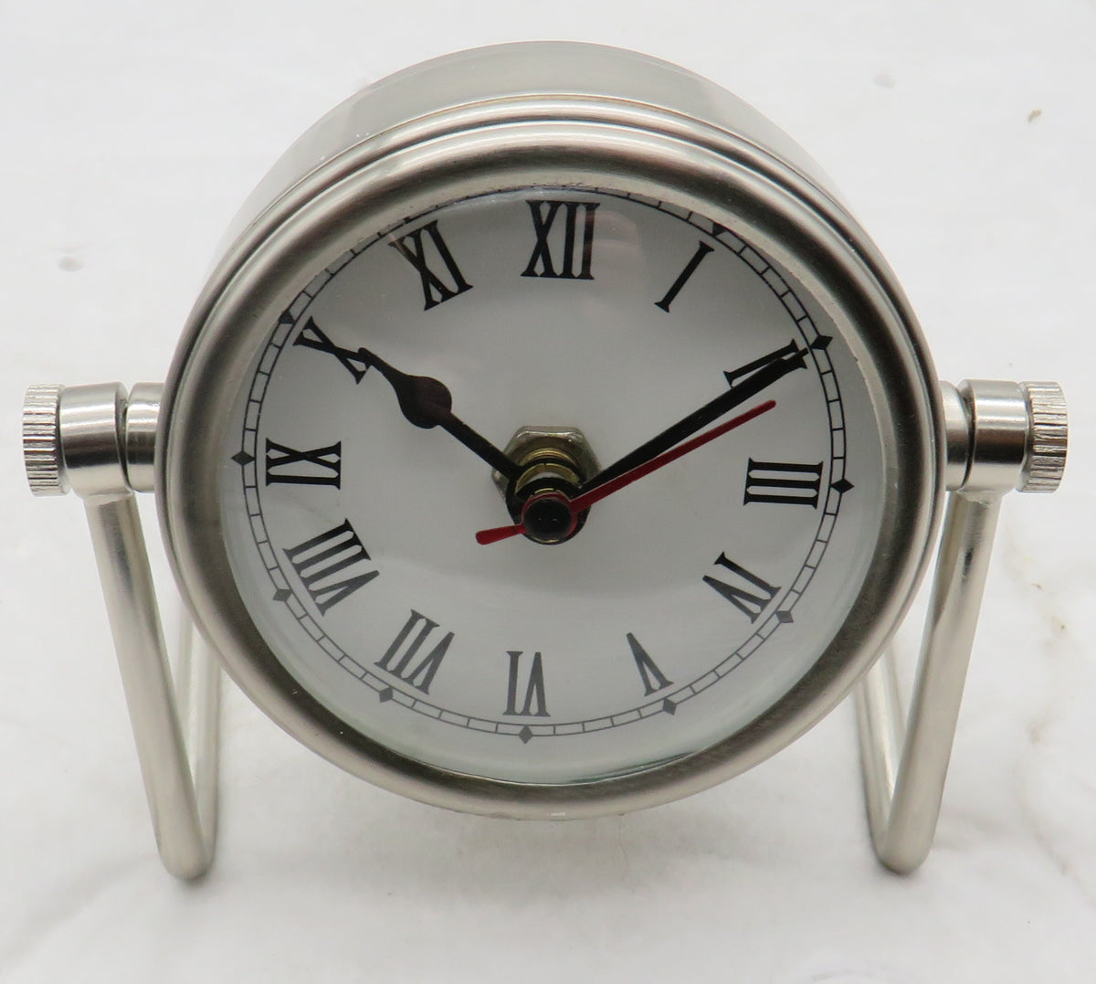 Authentic Models Vintage Pewter Desk Clock SC046 4.3" x 4.2" x 2.7" OB ...