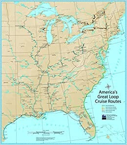 America's Great Loop Cruise Routes Mini-Map Waterproof Chart 8/20/2025 ...