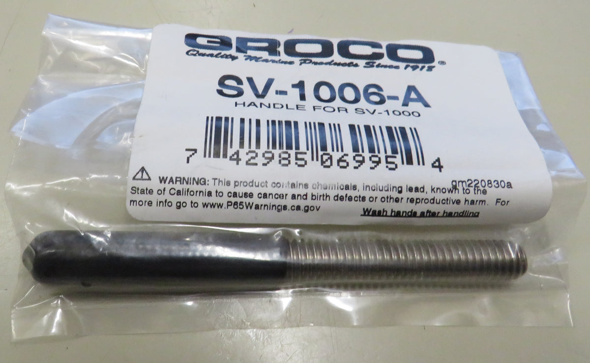 Groco SV-1006-A Handle for SV-1000 gm220830a 10/28/2025 THIS PART IS I ...