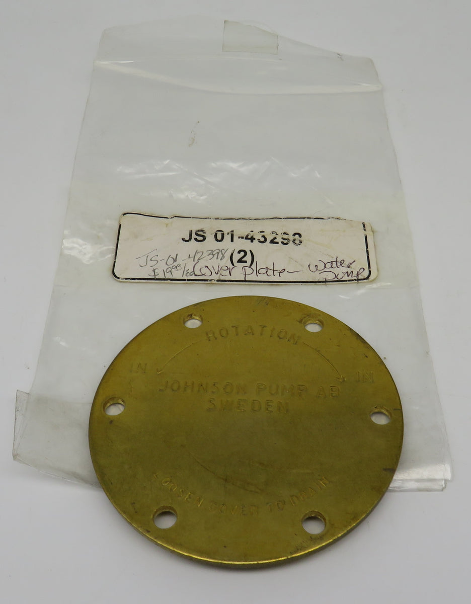 JS 01-42398 Johnson Cover Plate-Water Pump 3/4/2025 THIS PART IS IN ST ...