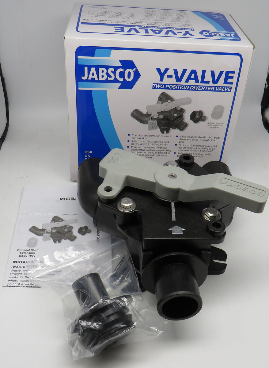 45490-1000 Jabsco Par 2 Position Diverter Y-Valve For Marine Waste Tan ...