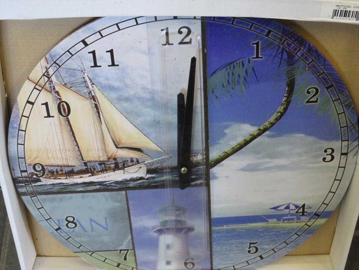 Nautical Lighthouse Clock 15 1/4" D 12/17/2024 THIS CLOCK IS IN STOCK ...