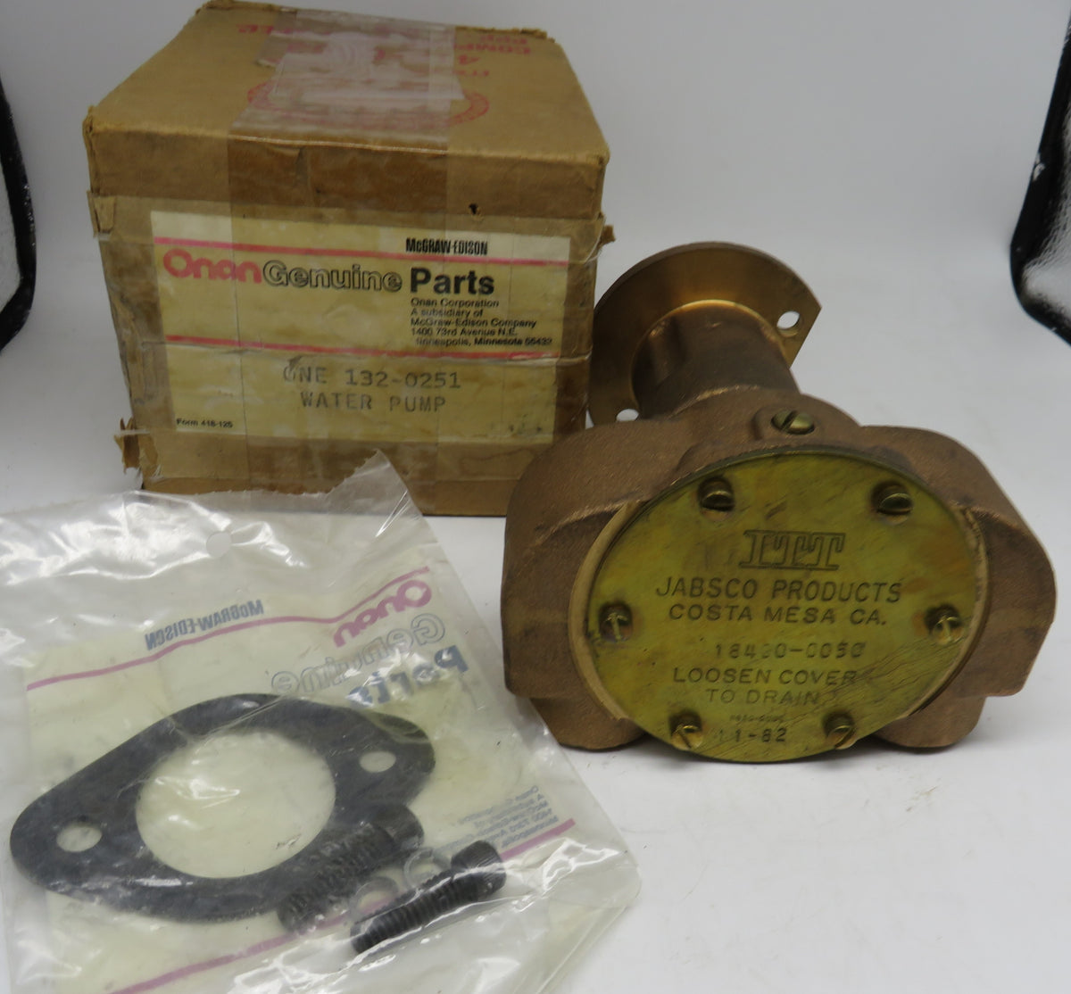 132-0251 or 132-0147 Onan Water Pump for MDJC & MDJF Replaces Water Pu ...