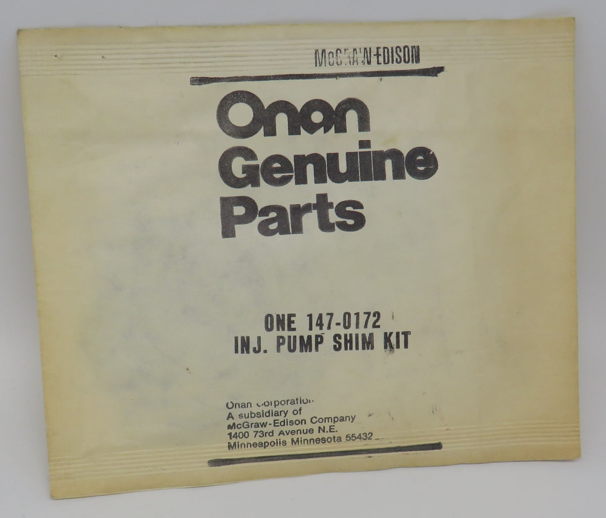 147-0172 Onan Injection Pump Shim Kit OBSOLETE 8/30/2024 THIS PART IS ...