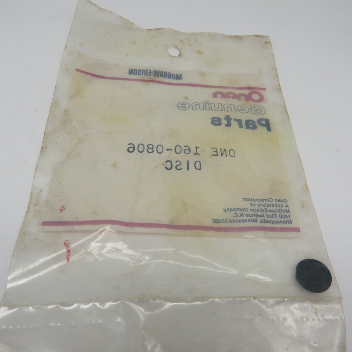 160-0806 Onan Disc-Thrust Plunger 3/8/2024 THIS PART IS IN STOCK 3/8/2 ...
