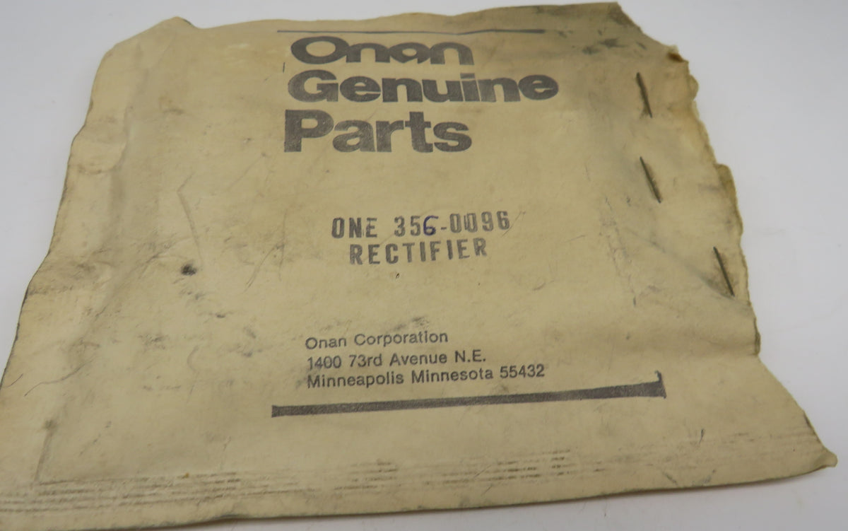 356-0096 Onan Rectifier OBSOLETE 2/8/2024 THIS PART IS IN STOCK as of ...