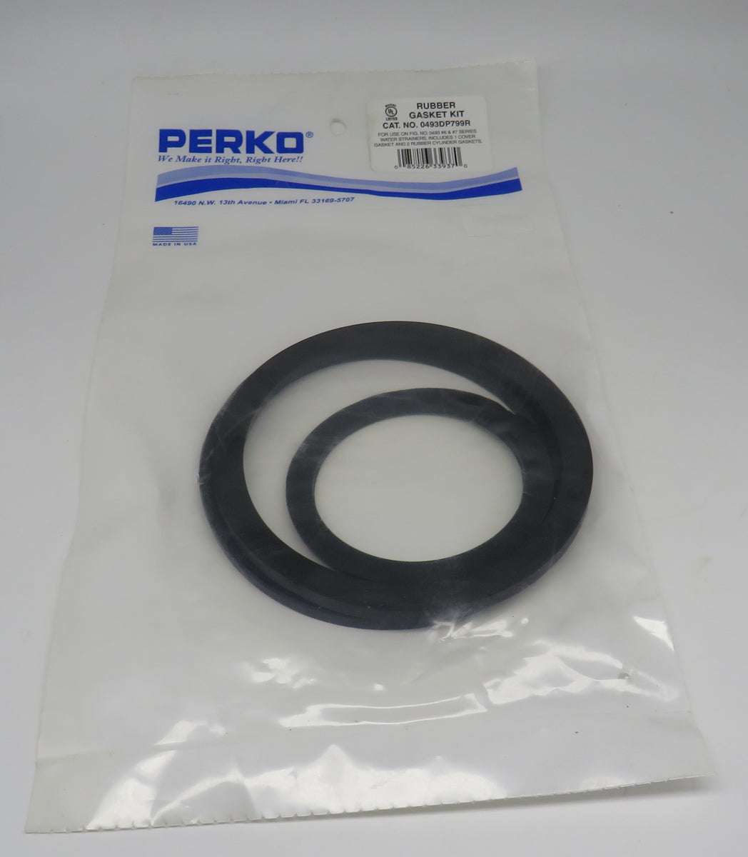 0493DP799R Perko 6" & 7" (Large) Rubber Gasket for Water Strainer [3 p ...