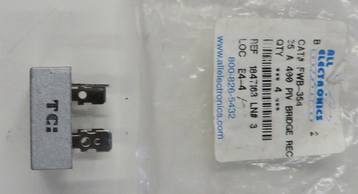 35A 400 PIU All Electronics Bridge Rectifier – Ess-Kay Yards Marina